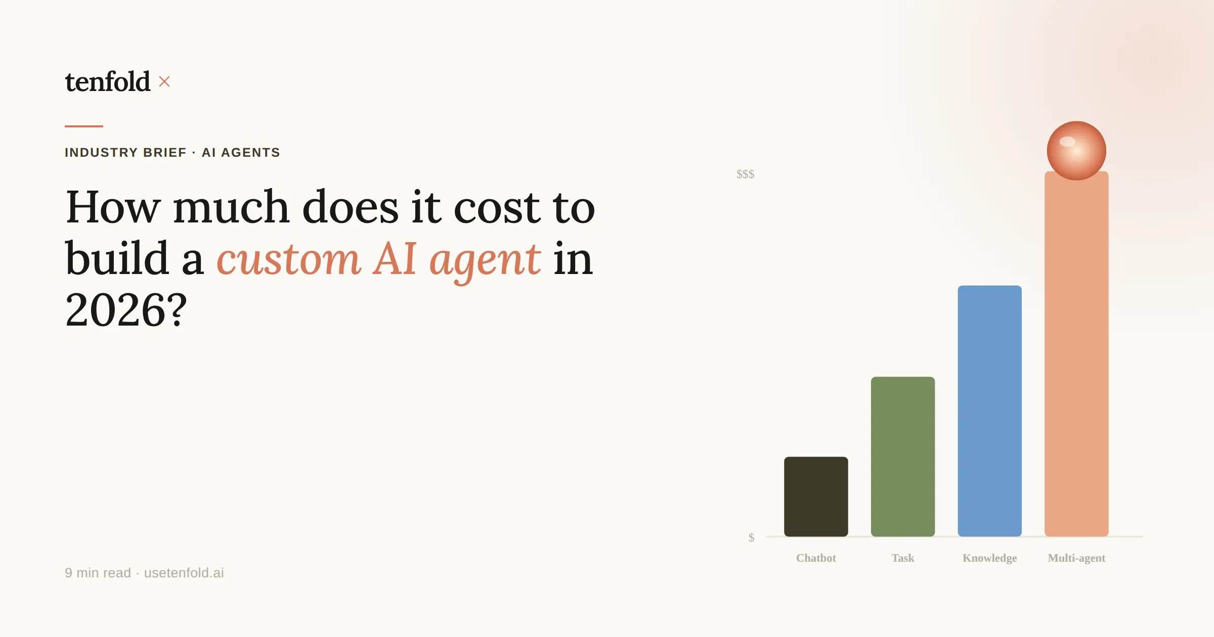 How Much Does It Cost to Build a Custom AI Agent in 2026? | Tenfold Blog